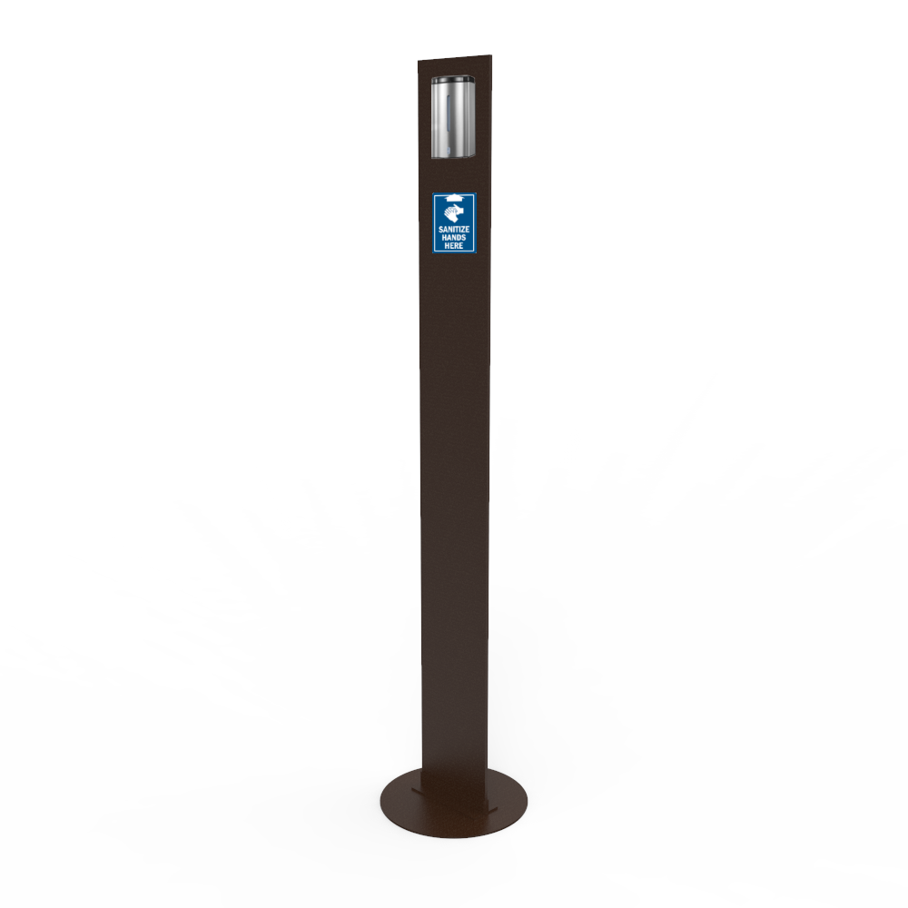 Hand Sanitizer Station Single-Sided Portable Post - Sunbrite Outdoor ...